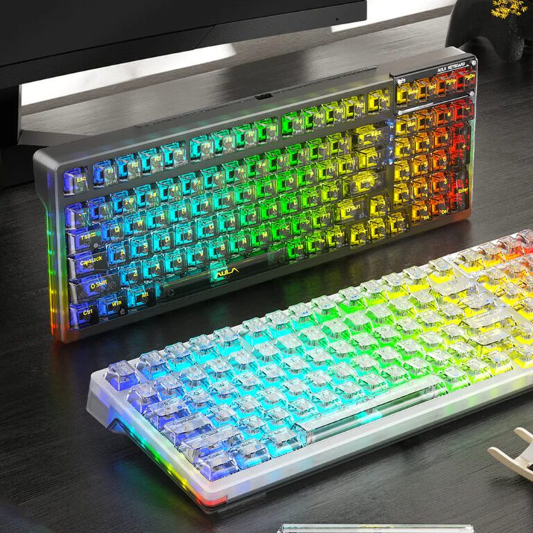 AULA F98 Pro – Mechanical Keyboard, Transparent Keyboard