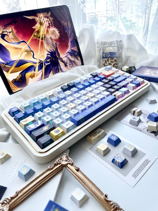 White Evil PBT Keycaps 130-Key Cherry Profile Set