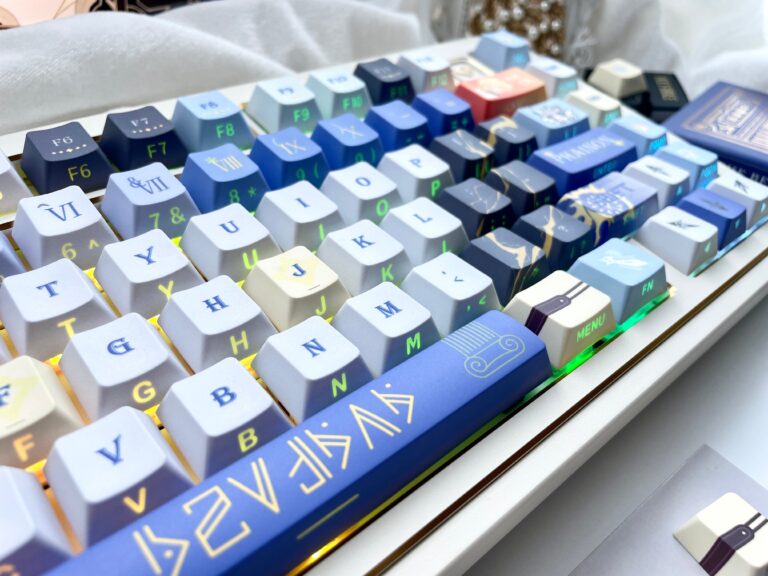 White Evil PBT Keycaps 130-Key Cherry Profile Set