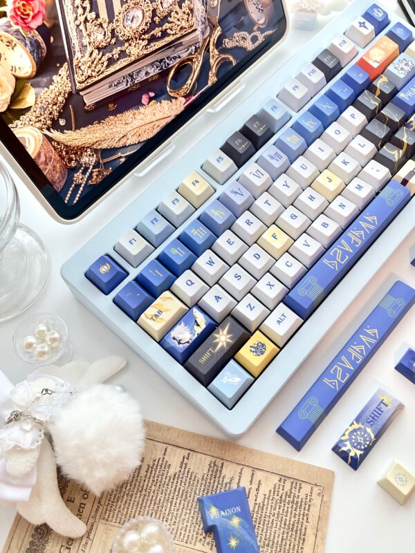 White Evil PBT Keycaps 130-Key Cherry Profile Set